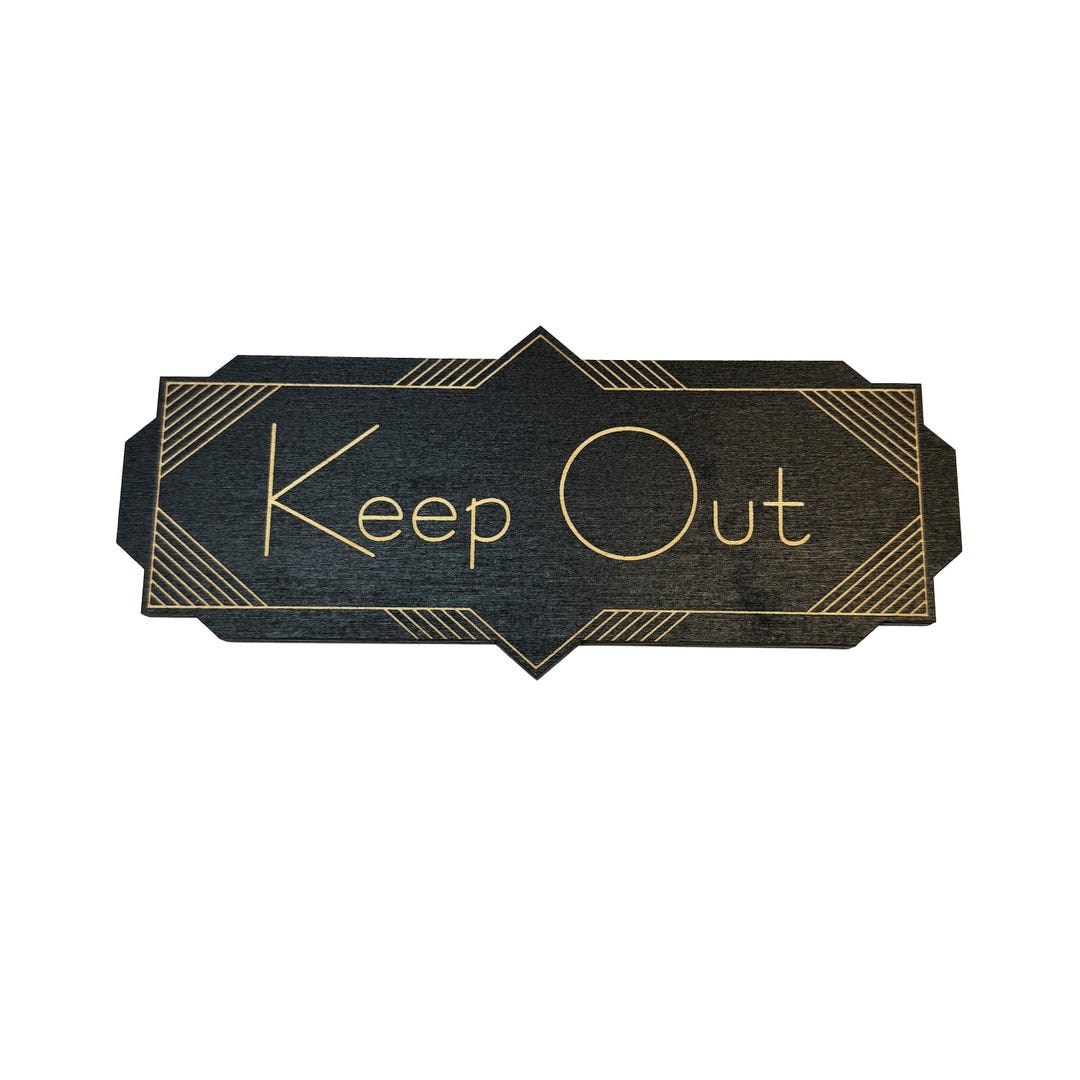 Keep Out BLACK Sign 4x8 - Etsy