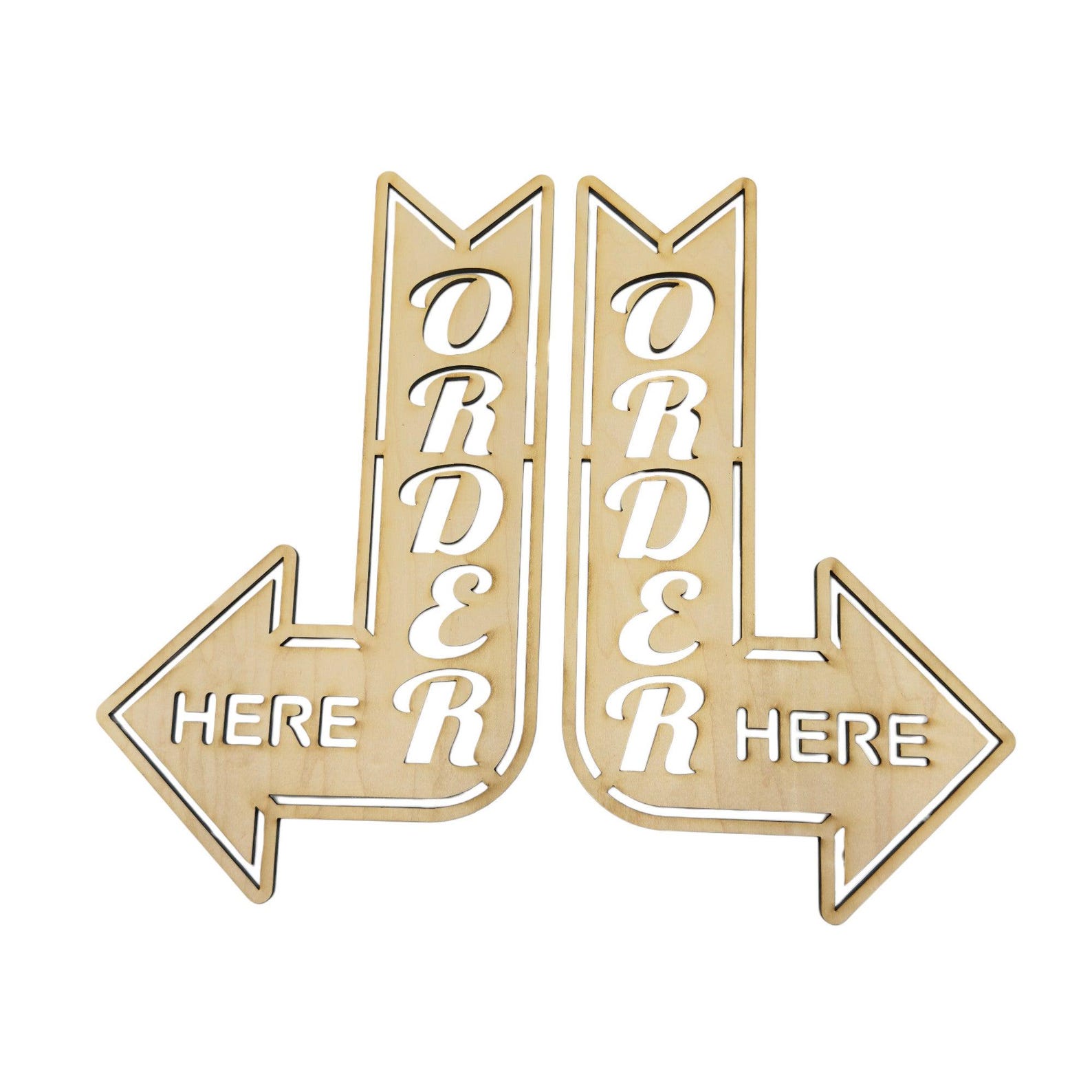 CUSTOM - Order Here Left and Right Arrows Signs (both Signs) - Etsy