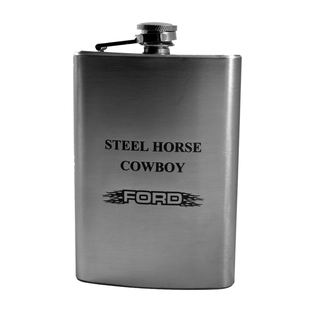 8oz Steel Horse Cowboy Stainless Steel Flask - Etsy