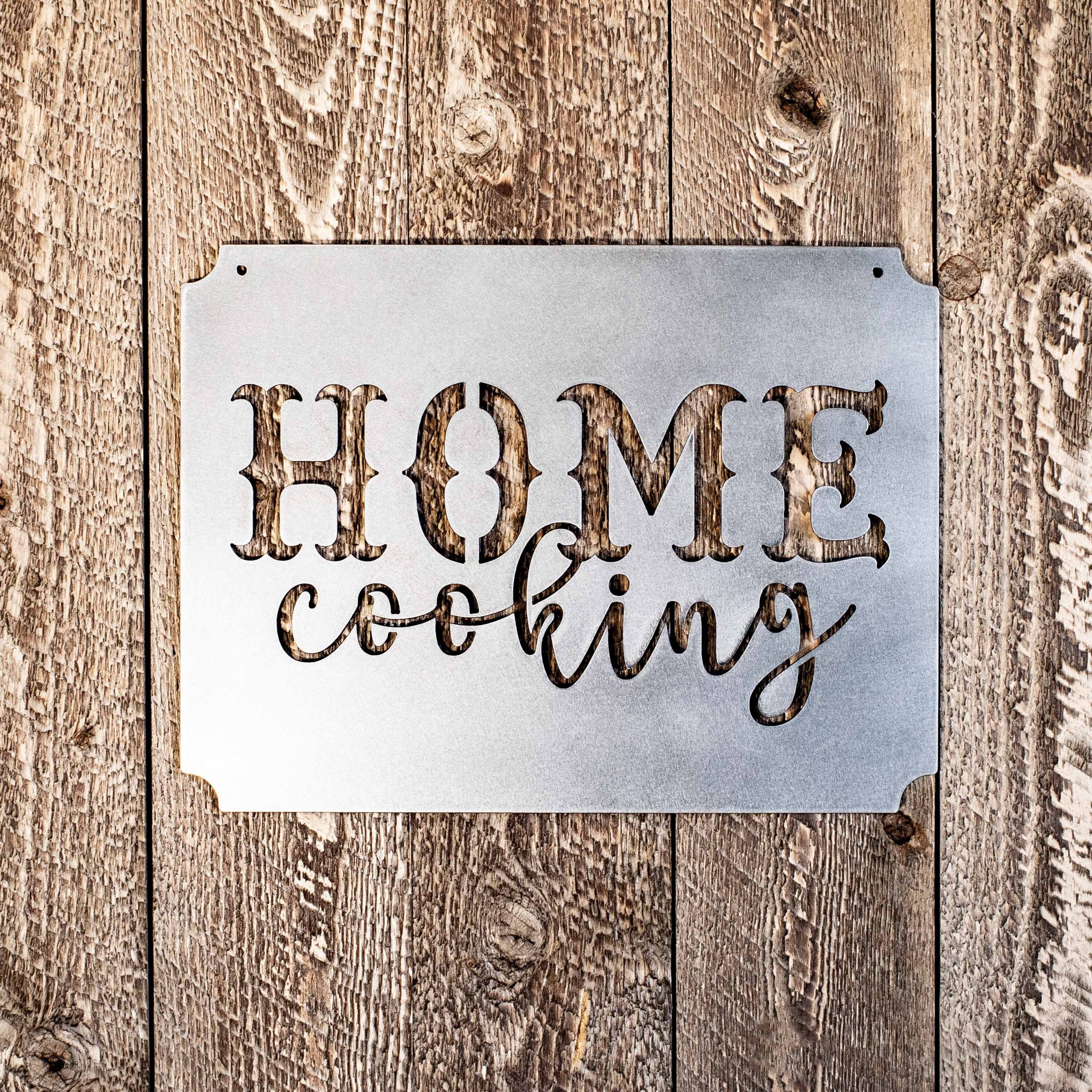Home Cooking Metal Sign 14x11in | Etsy