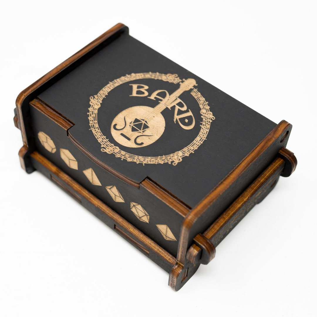 Dice Box Black Bard 6x4x3 - Etsy