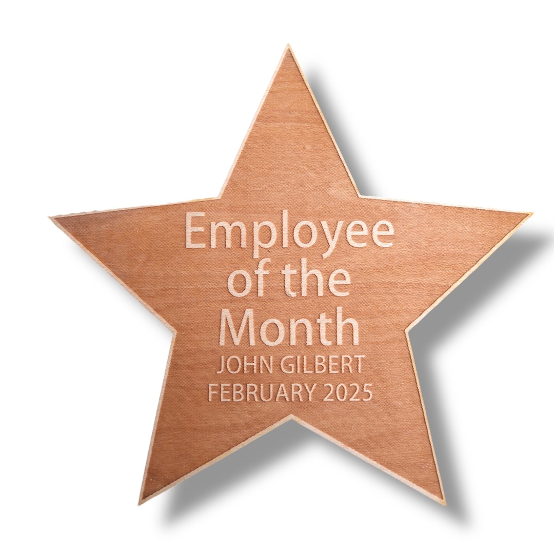 Sign - PERSONALIZED Employee of the Month Star - Etsy