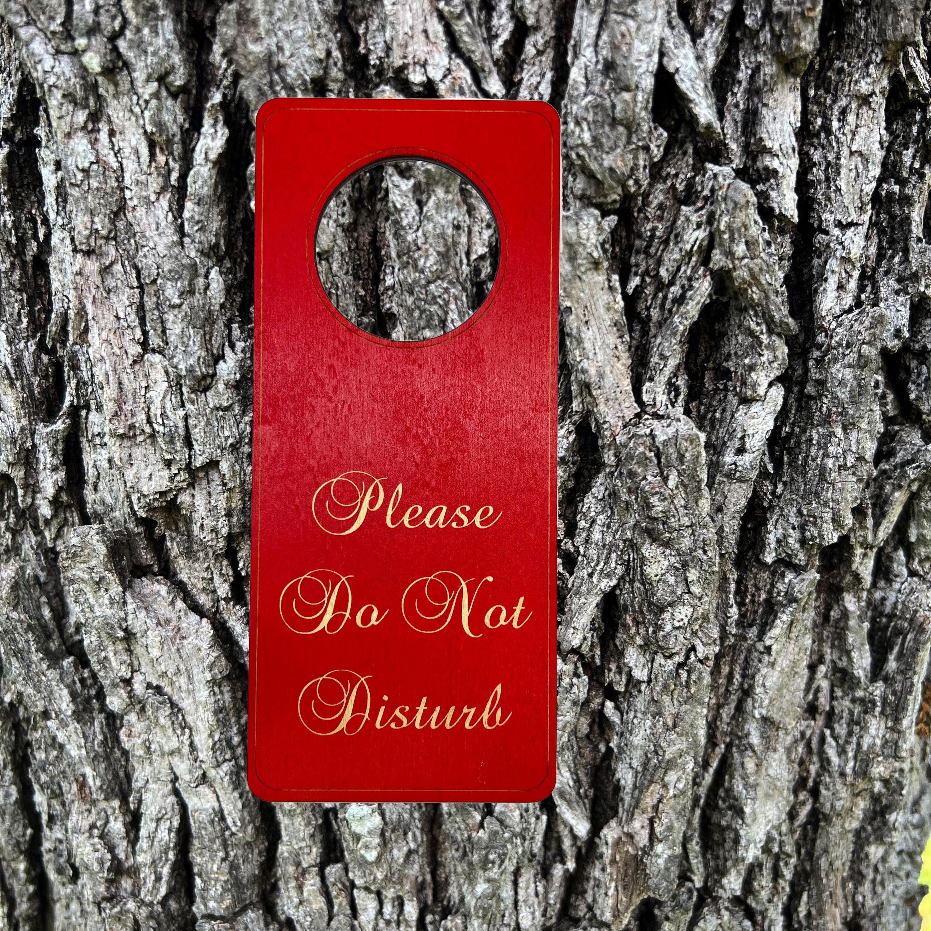 RED Please Do Not Disturb Door Hanger Sign - Etsy