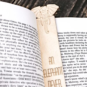 Bookmark - an Elephant Never Forgets - Etsy