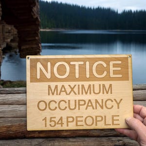 Custom Maximum Occupancy Sign 7X10 - Etsy