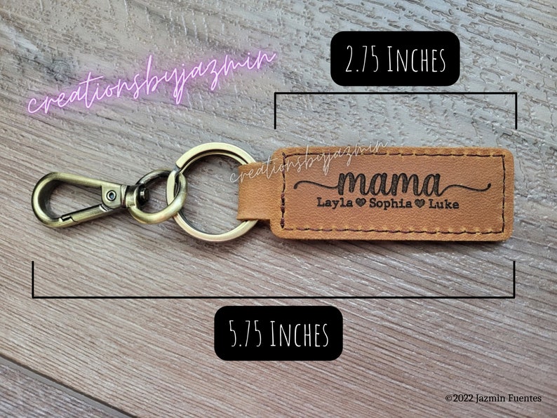 Mom Keychain Genuine Leather Mother Keychains Personalized - Etsy