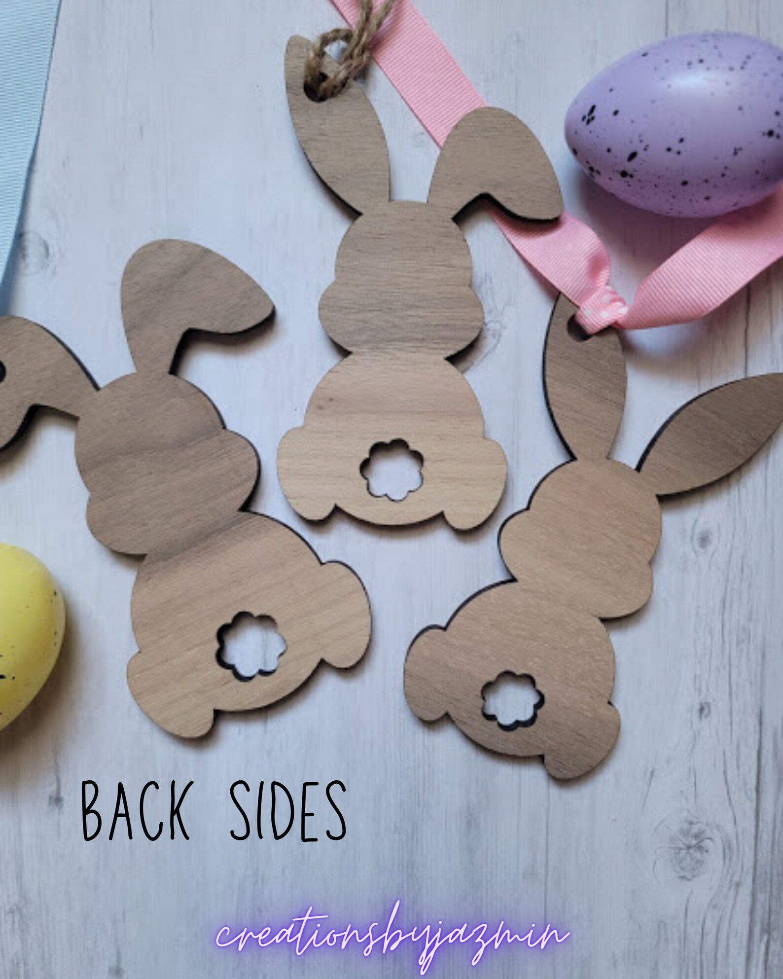 Personalized Easter Basket Tag: Engraved Bunny Ornament - Etsy