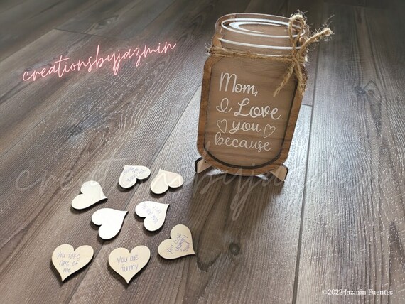 Mother's Day Gift Reasons Why I Love You Mom Mason Jar - Etsy