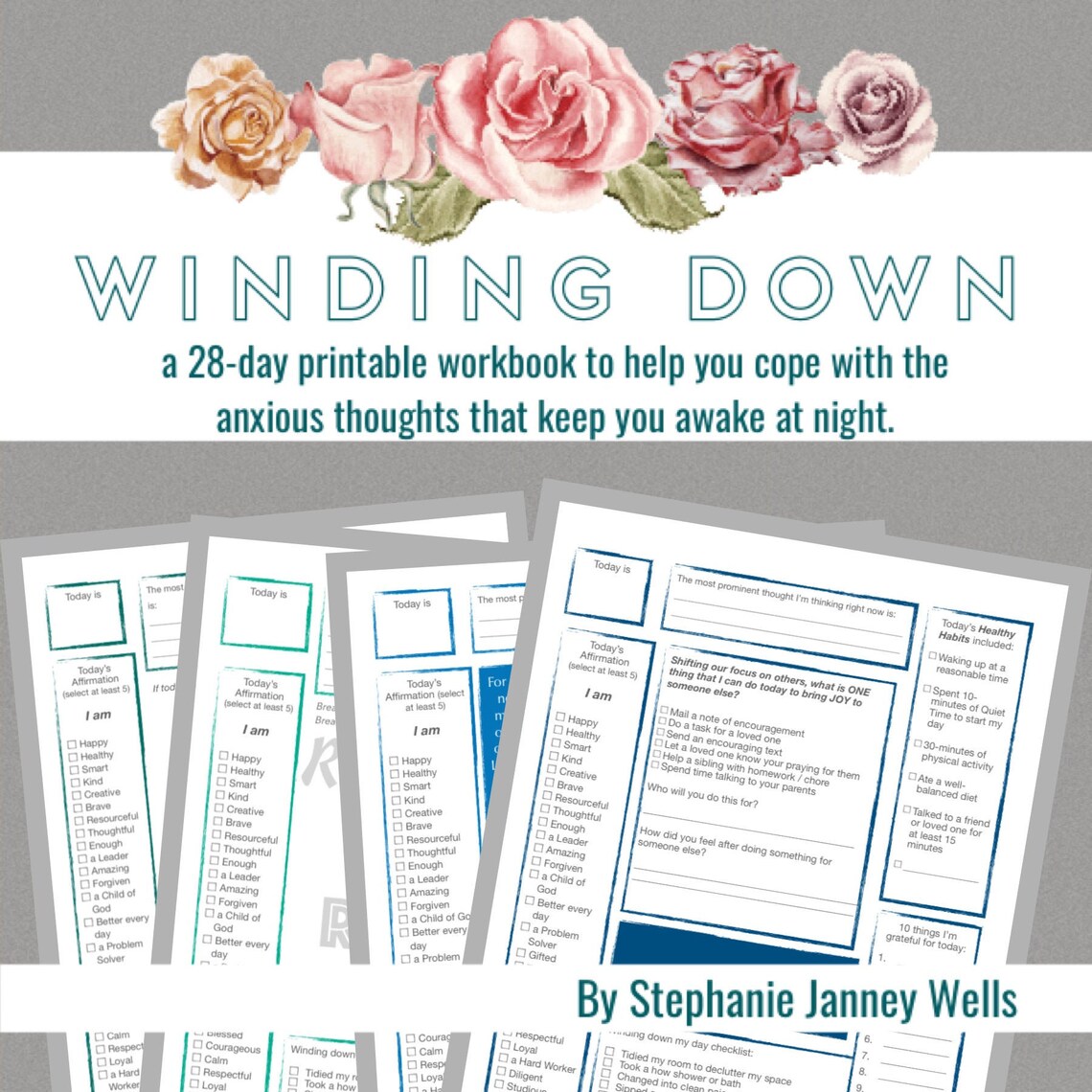 Winding Down : a 28-day anxiety workbook | Etsy