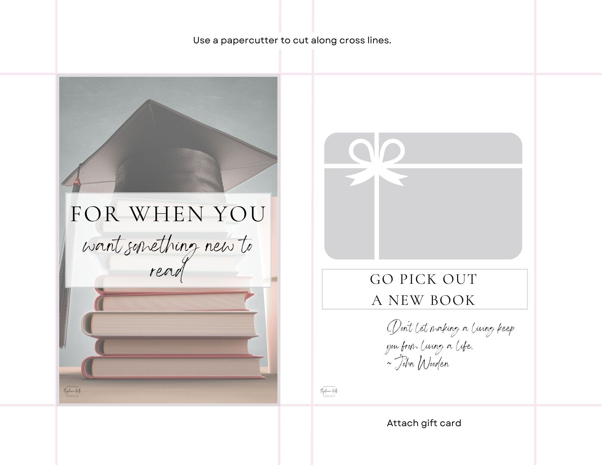 GRADUATION GIFT CARD Book [digital Download] for When You ... A ...
