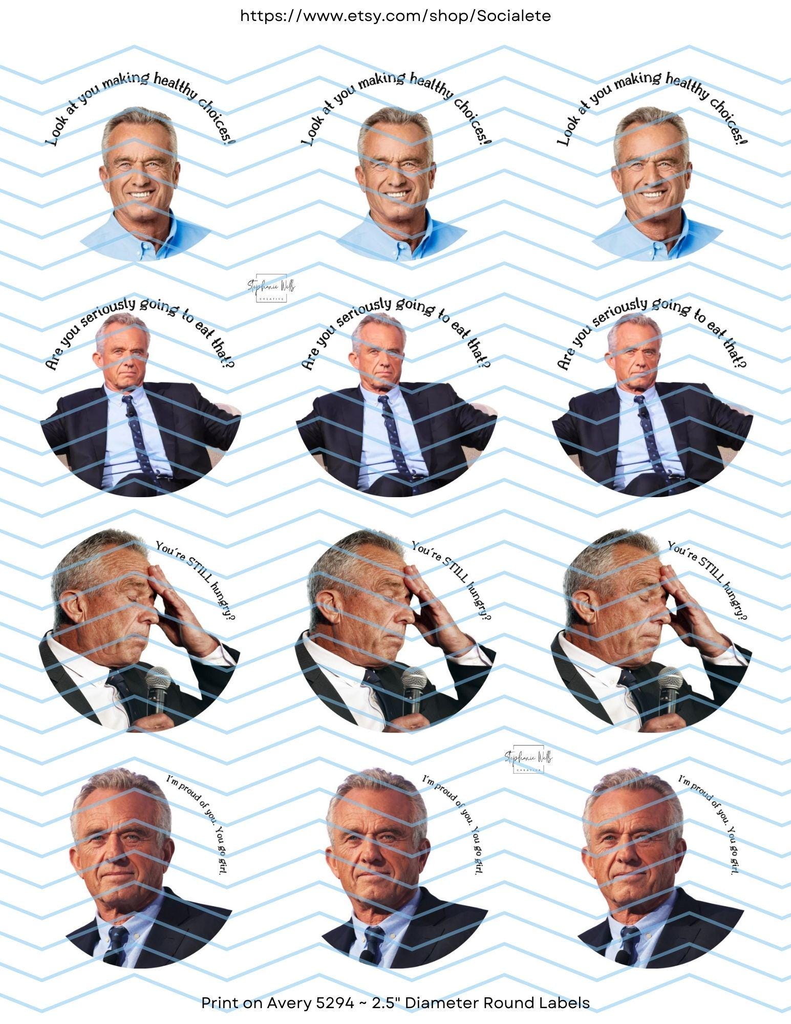 RFK Jr MAHA Printable Diet Stickers - Etsy