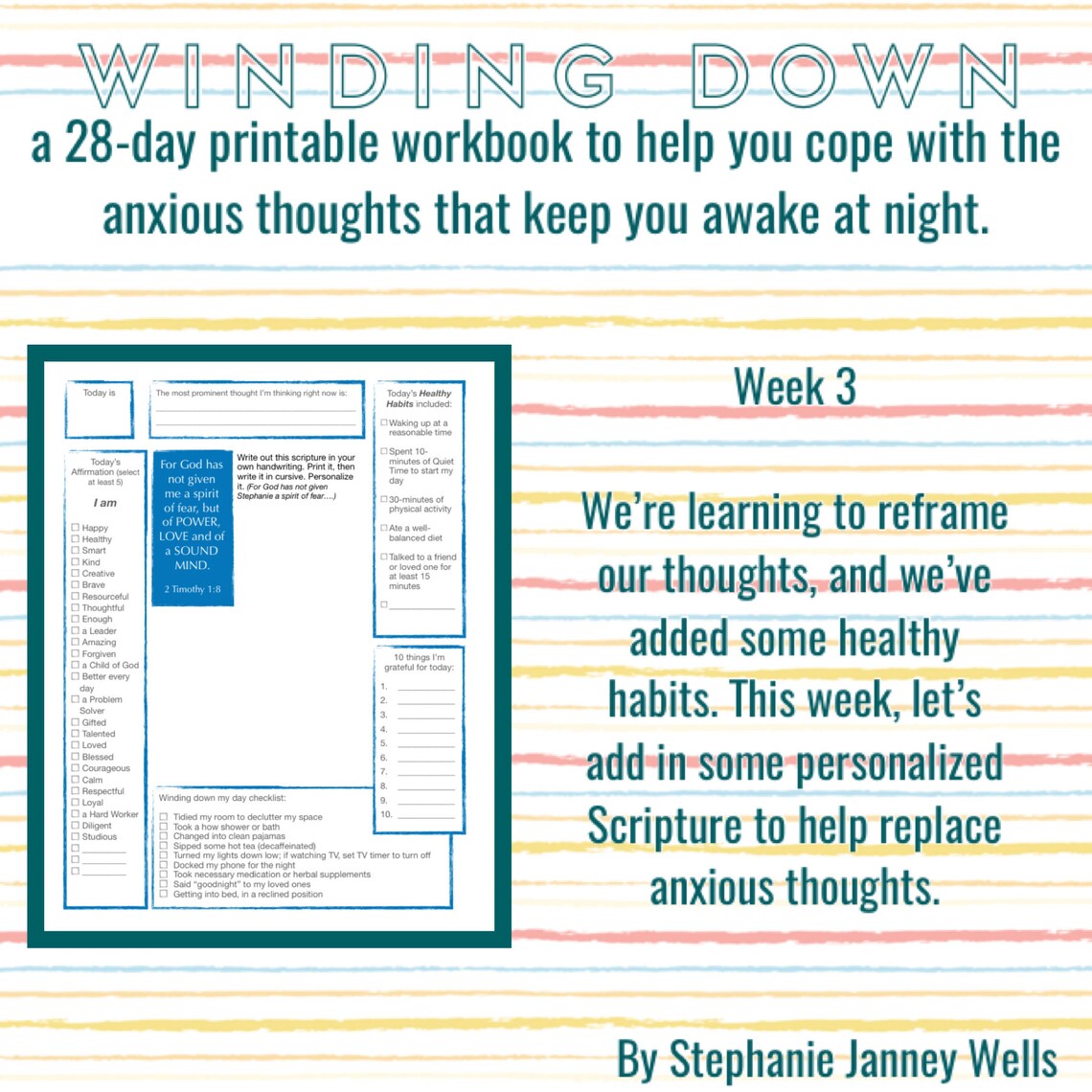 Winding Down : a 28-day Anxiety Workbook - Etsy