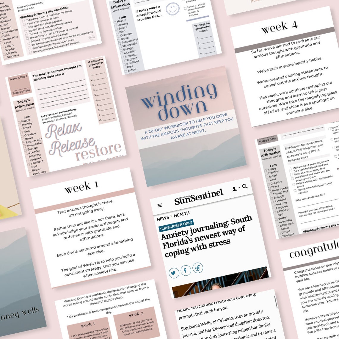 Winding Down : a 28-day Anxiety Workbook - Etsy