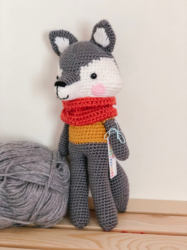 Crochet Wolf Toy, Amigurumi Wolf, Crochet Wolf, Reed the Wolf - Etsy
