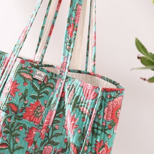 Hand Printed Tote Bag Oversized Tote Weekender Bag Large Shopper Bag ...