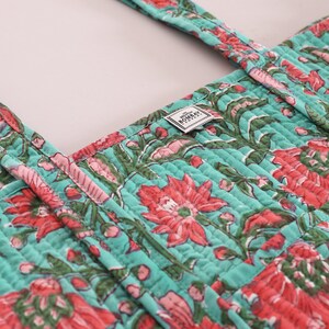 Hand Printed Tote Bag Oversized Tote Weekender Bag Large Shopper Bag ...