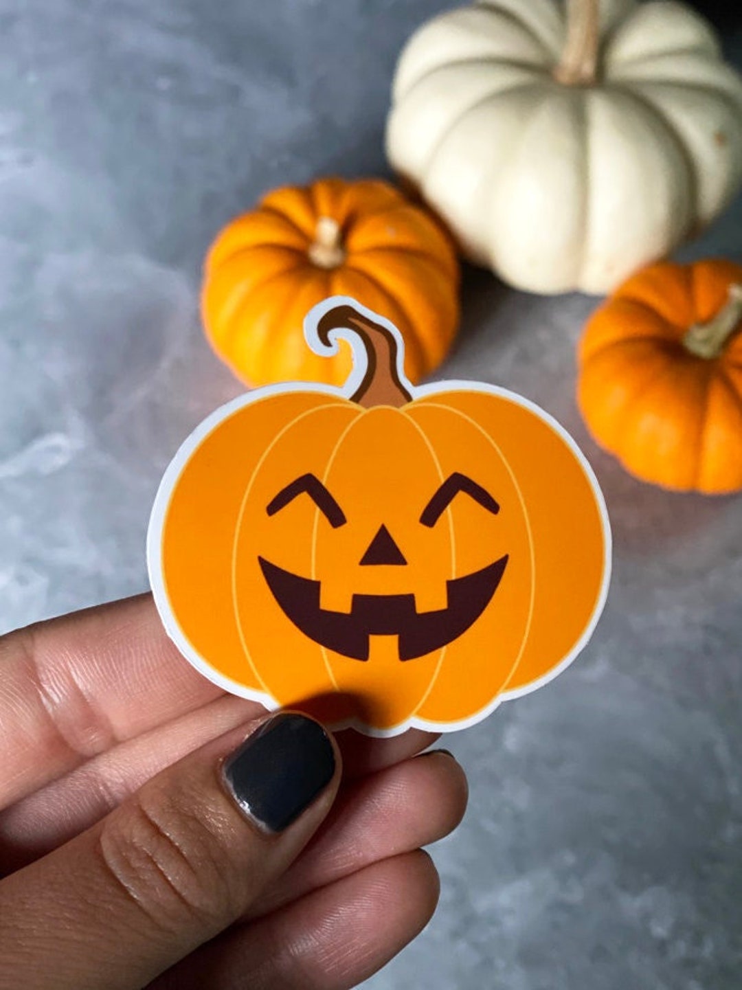 Pumpkin Sticker, Jack-o-lantern Sticker, Halloween, Fall, Cute Pumpkin ...