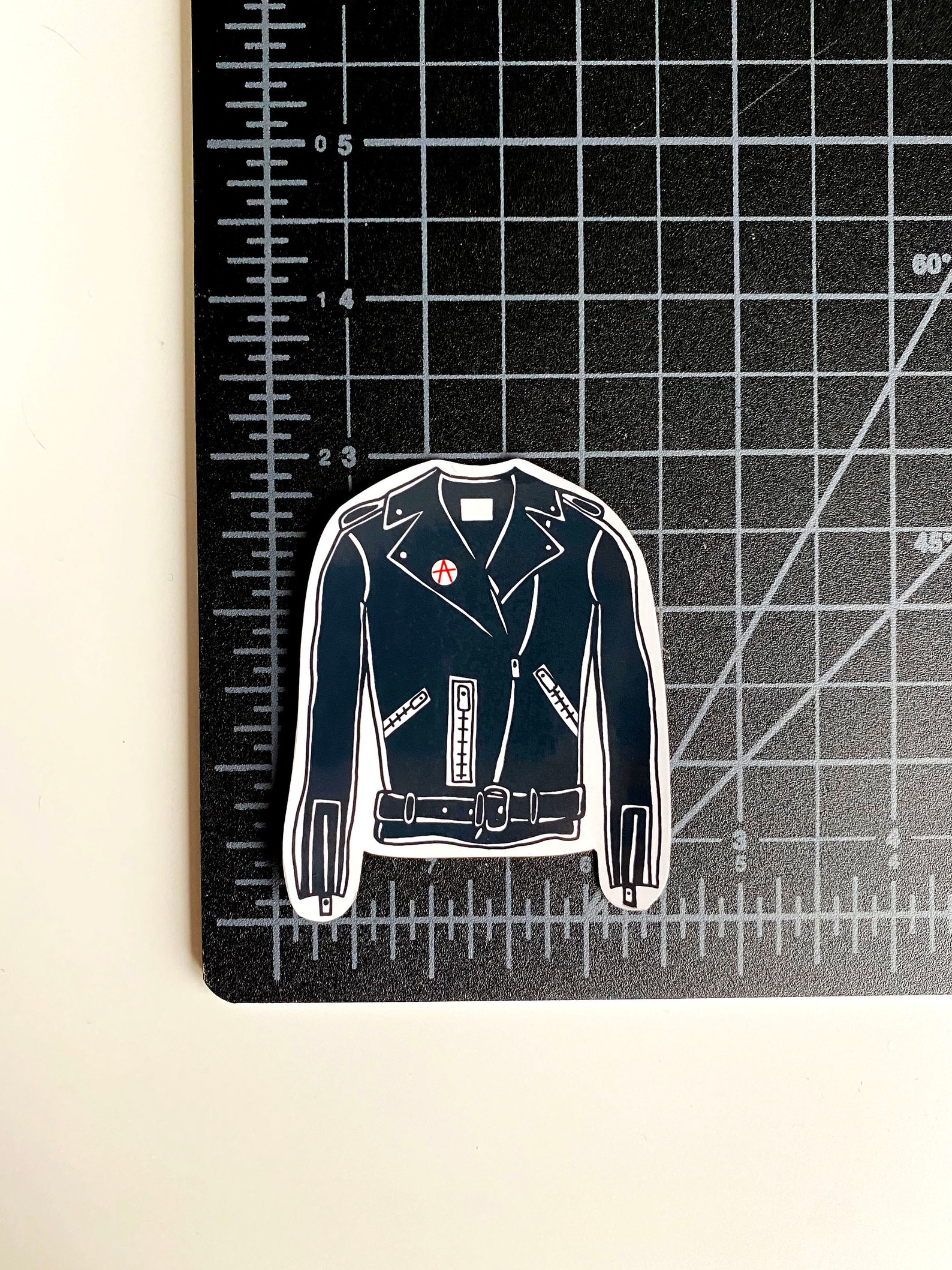 Punk Leather Jacket Sticker Waterproof Sticker Handmade | Etsy