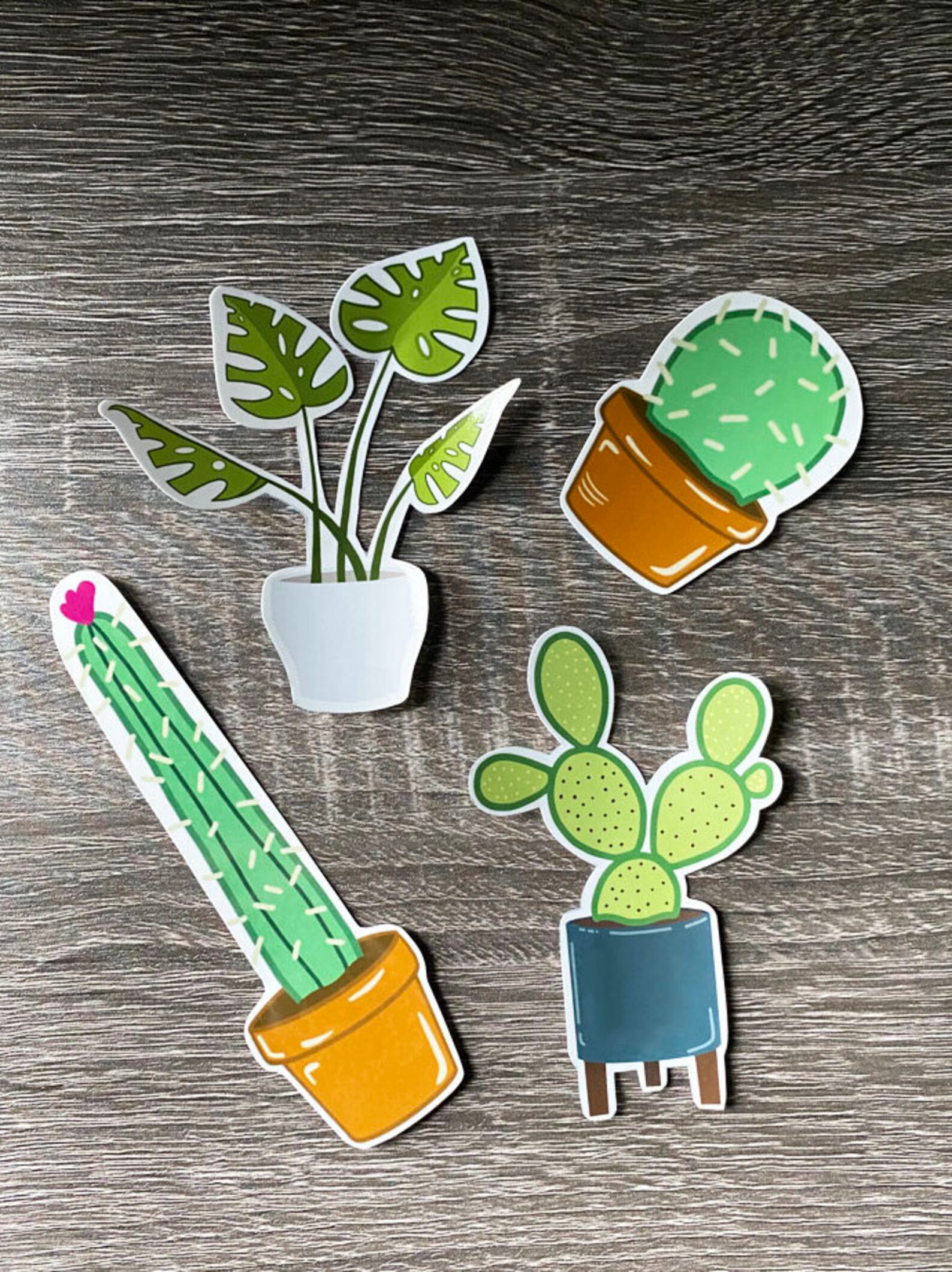 Plant and Succulent Stickers, Waterproof Stickers, Handmade Stickers ...