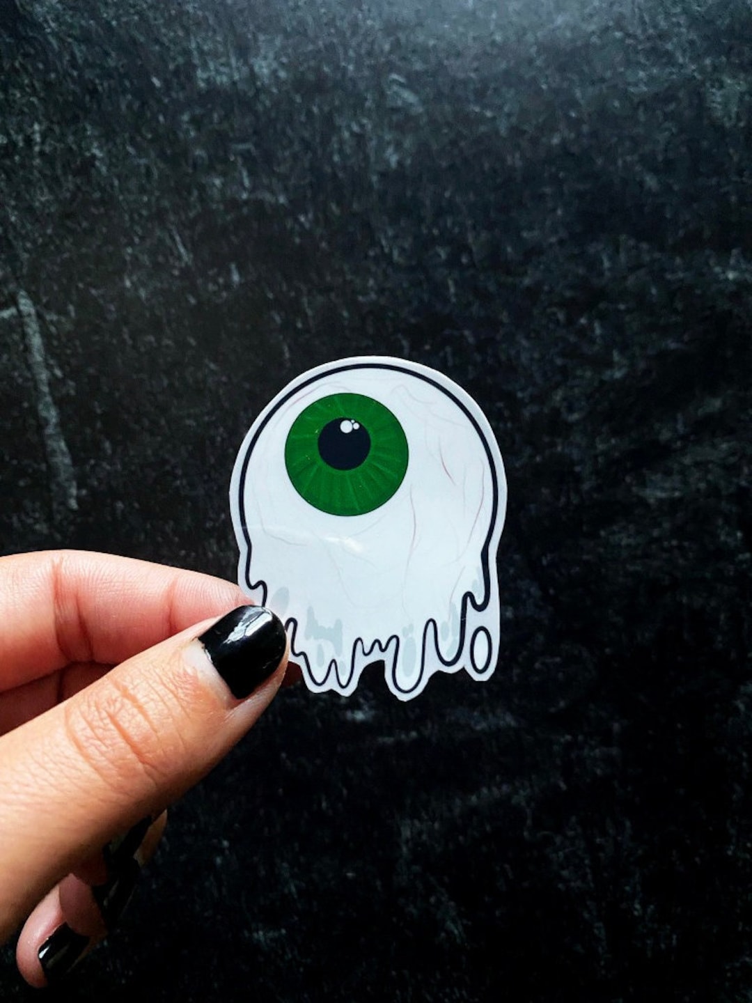 Melting Eyeball Sticker, Handmade Sticker, Waterproof Decal, Water ...