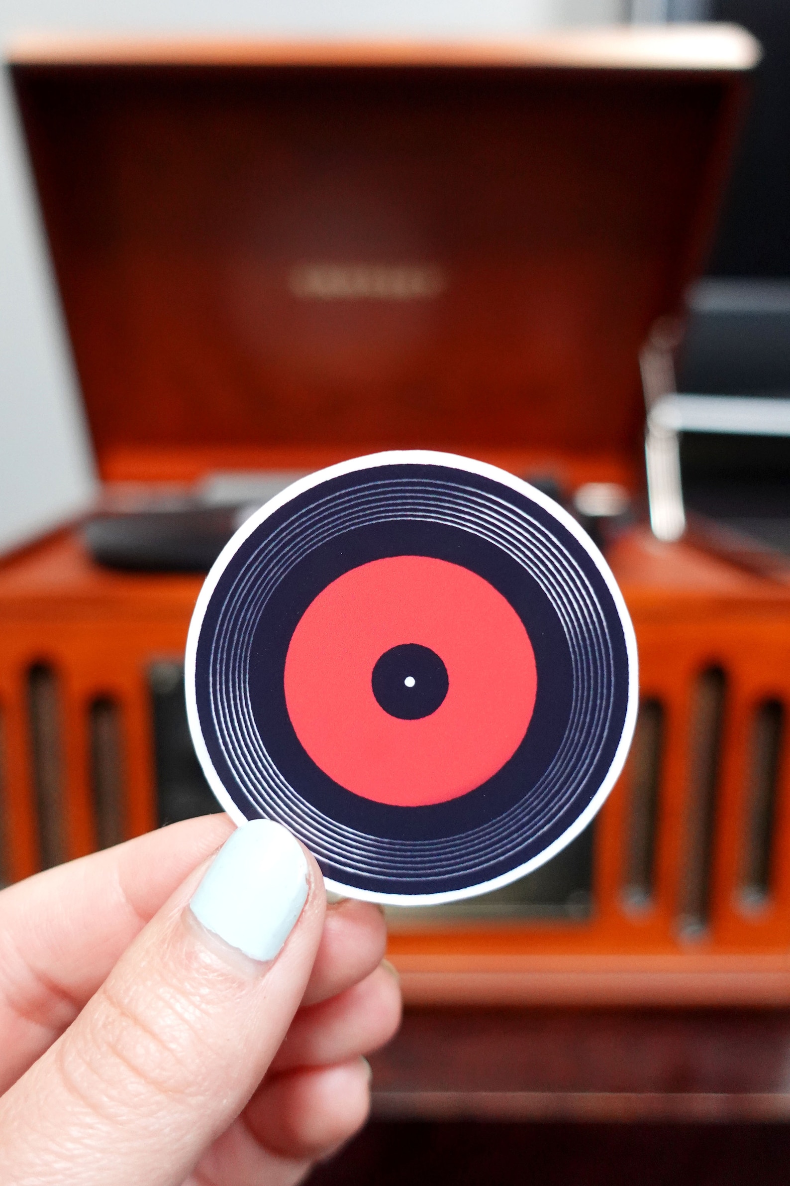 Vinyl Record sticker, minimalist sticker, waterproof sticker, laptop ...