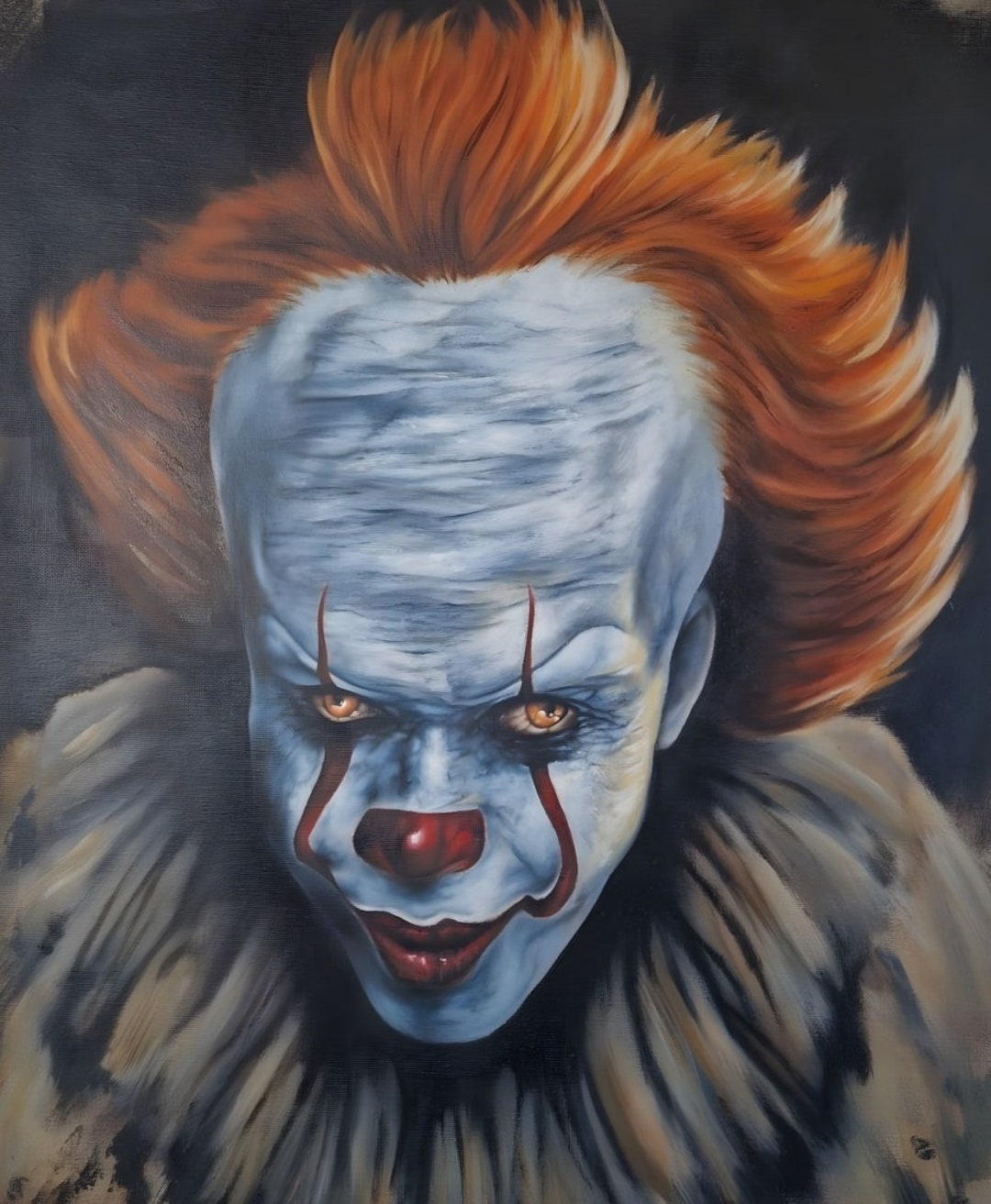 Pennywise, Unique and Rare Portrait, Hand Painted in Oil of the Clown ...