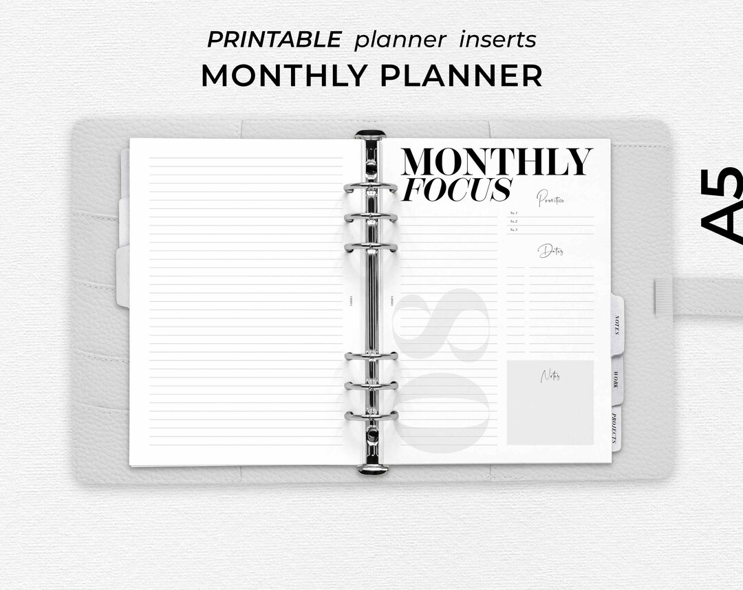 PRINTABLE Monthly Planner Inserts Set 3 Instant Download - Etsy