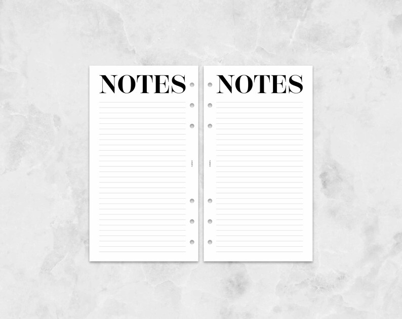 PRINTABLE Notes Planner Inserts Instant Download Personal - Etsy