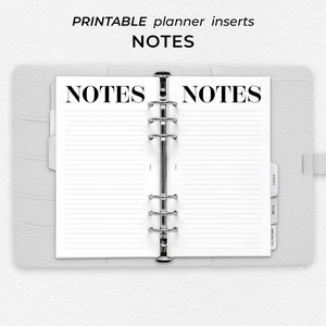 PRINTABLE Notes Planner Inserts Instant Download Personal - Etsy