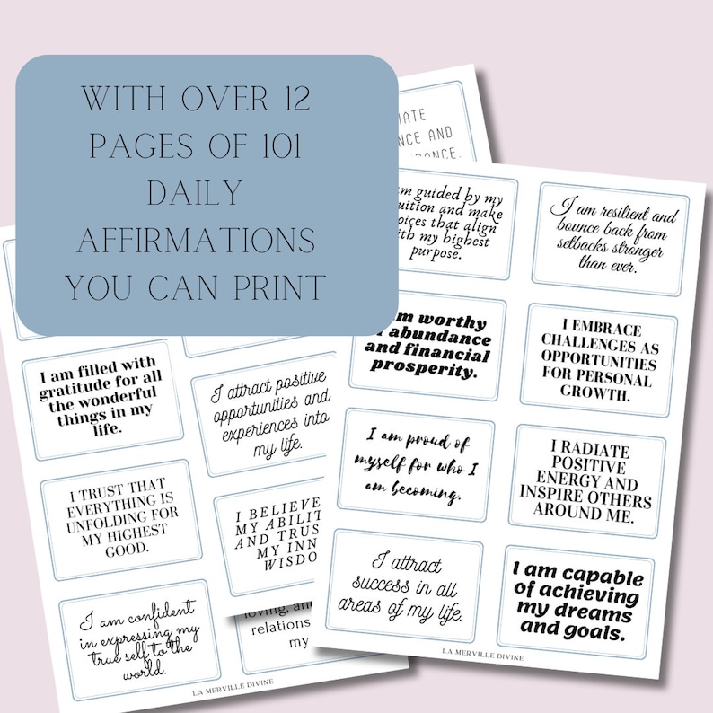 New for 2026! 101 Positive Affirmation Cards: Manifestation & Vision ...