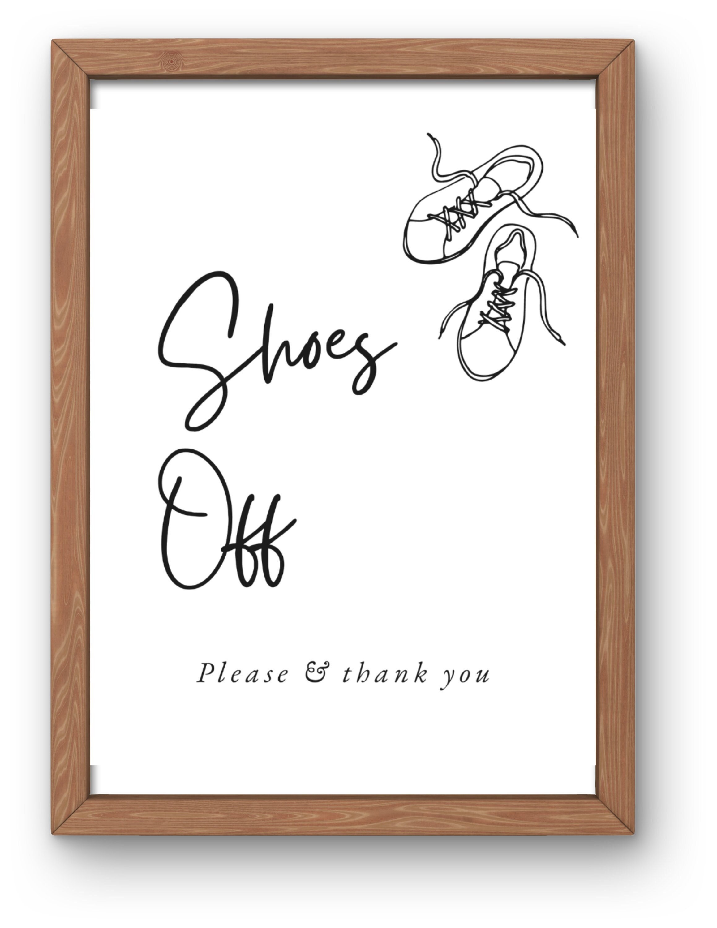 3 Shoe Signs Printable Shoes off Modern Rental Poster House Rules ...