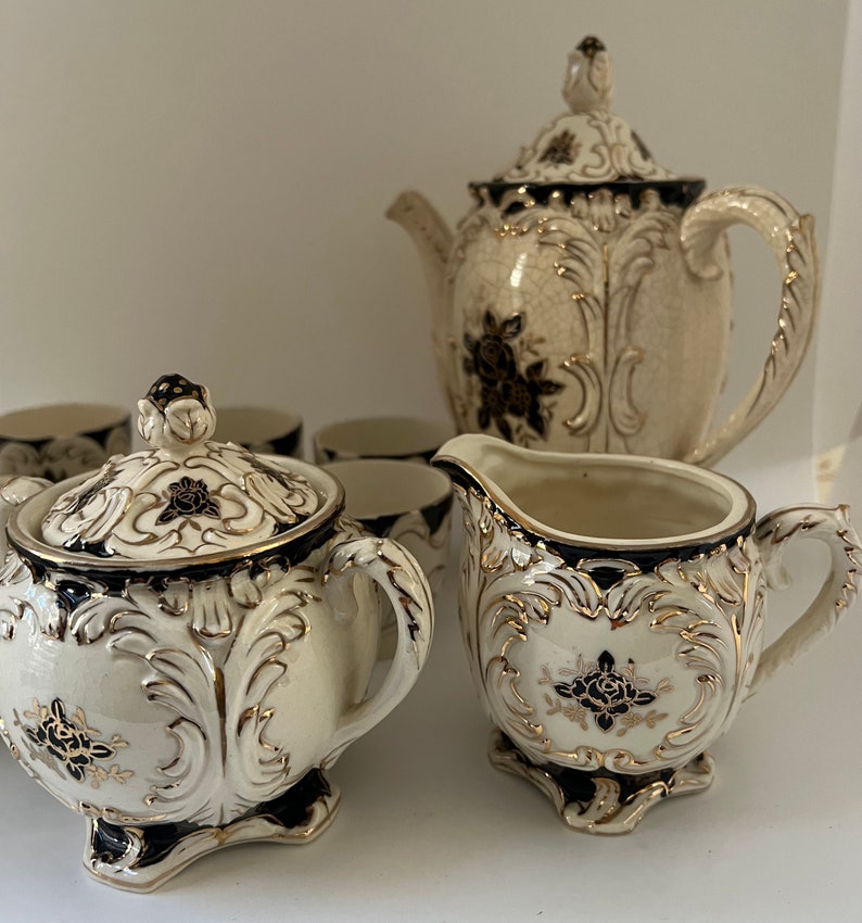 Vintage Hand-painted Maruhon Ware Japan Demitasse Coffee /espresso Set ...