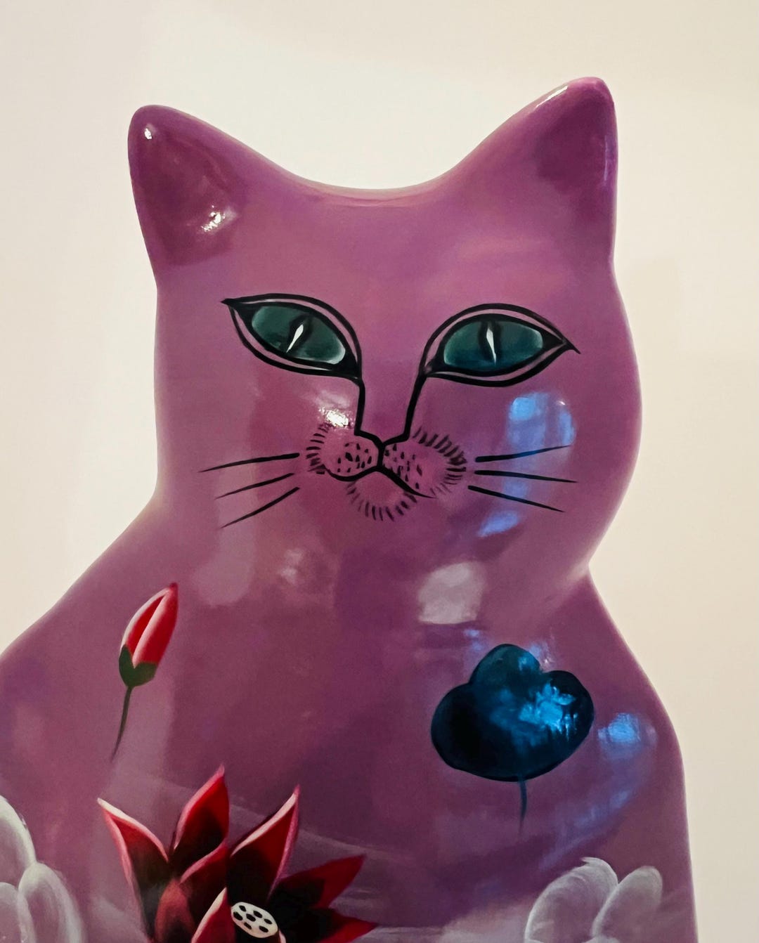 Ganz Art Ceramic Hand-painted Purple Cat Vase – Unique & Whimsical ...
