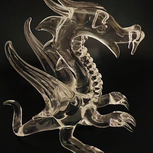 Blown Glass Dragon - Etsy