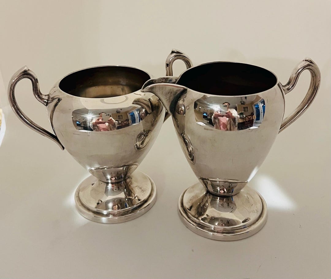 Vintage Gotham Silver on Copper Sugar Bowl & Creamer Set - #516 - Etsy