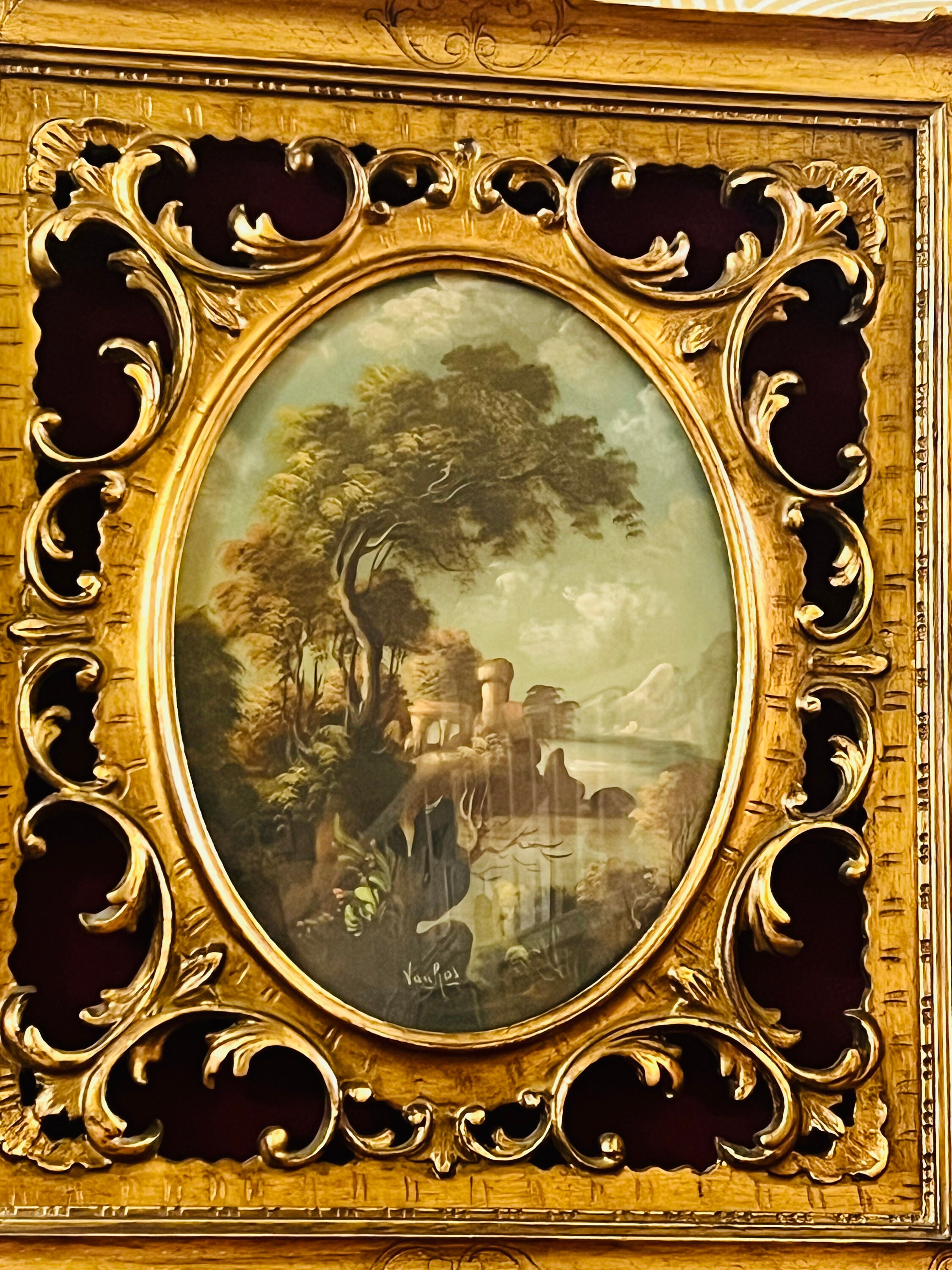 Van Ros Original Oil Painting on Board - Impressionist Pastoral ...
