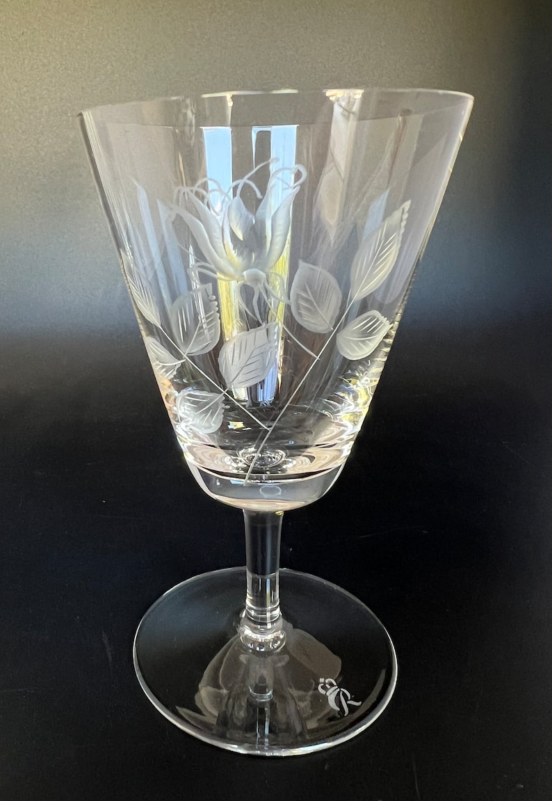 Vintage Rosenthal Crystal Goblets / Cordials Set of 6 - Shadow Rose ...