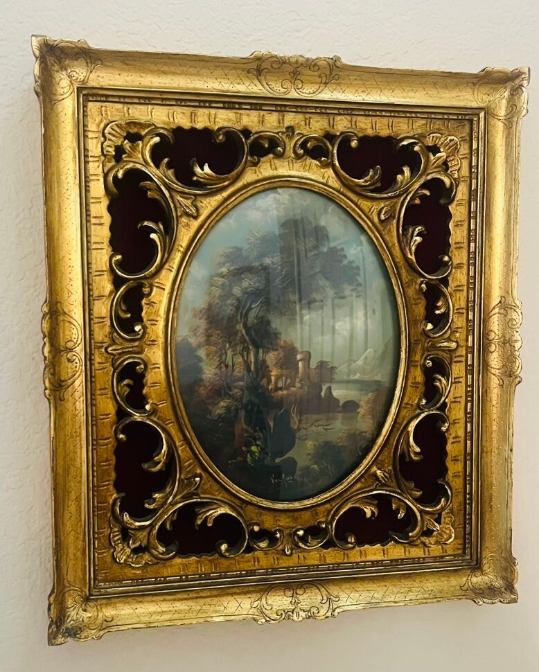 Van Ros Original Oil Painting on Board - Impressionist Pastoral ...