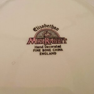 Elizabethan Mrs. Rabbit Fine Bone China 3 Piece Set- Bowl, Plate and ...