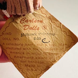 Vintage Carlson Collectors 6” Mohawk Princess Doll – No. 6-30 - Etsy