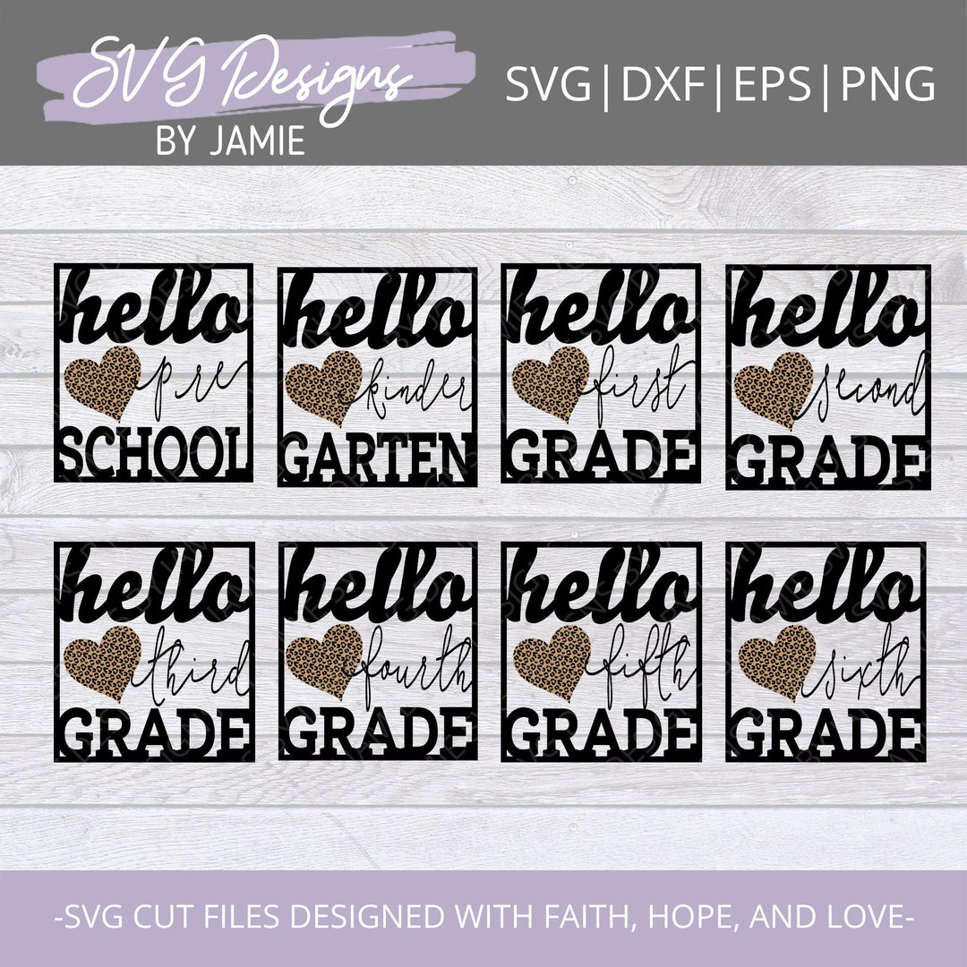 Hello Kindergarten SVG Bundle - First Day of School SVG - Back to ...