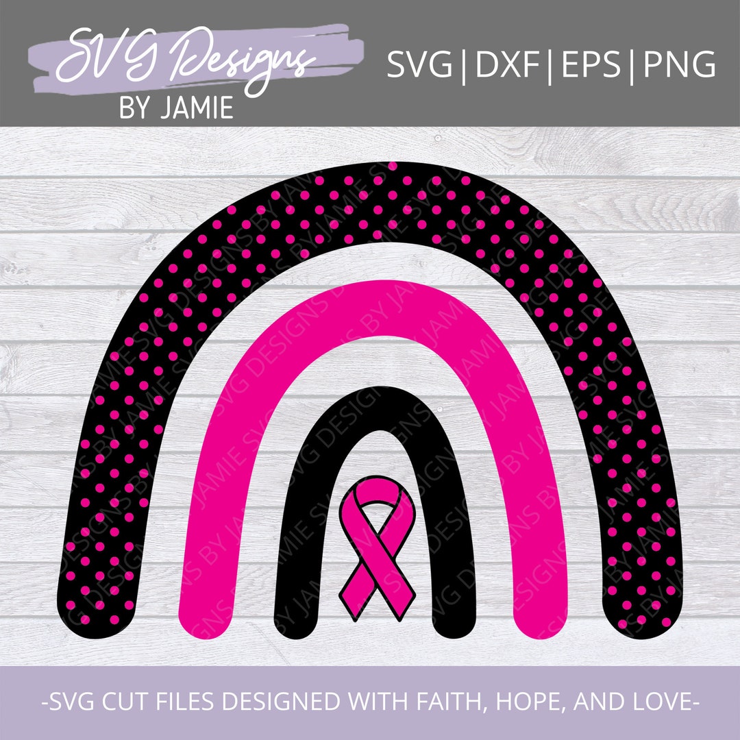 Rainbow SVG - Survivant du cancer SVG - Cancer du sein SVG - Ruban ...