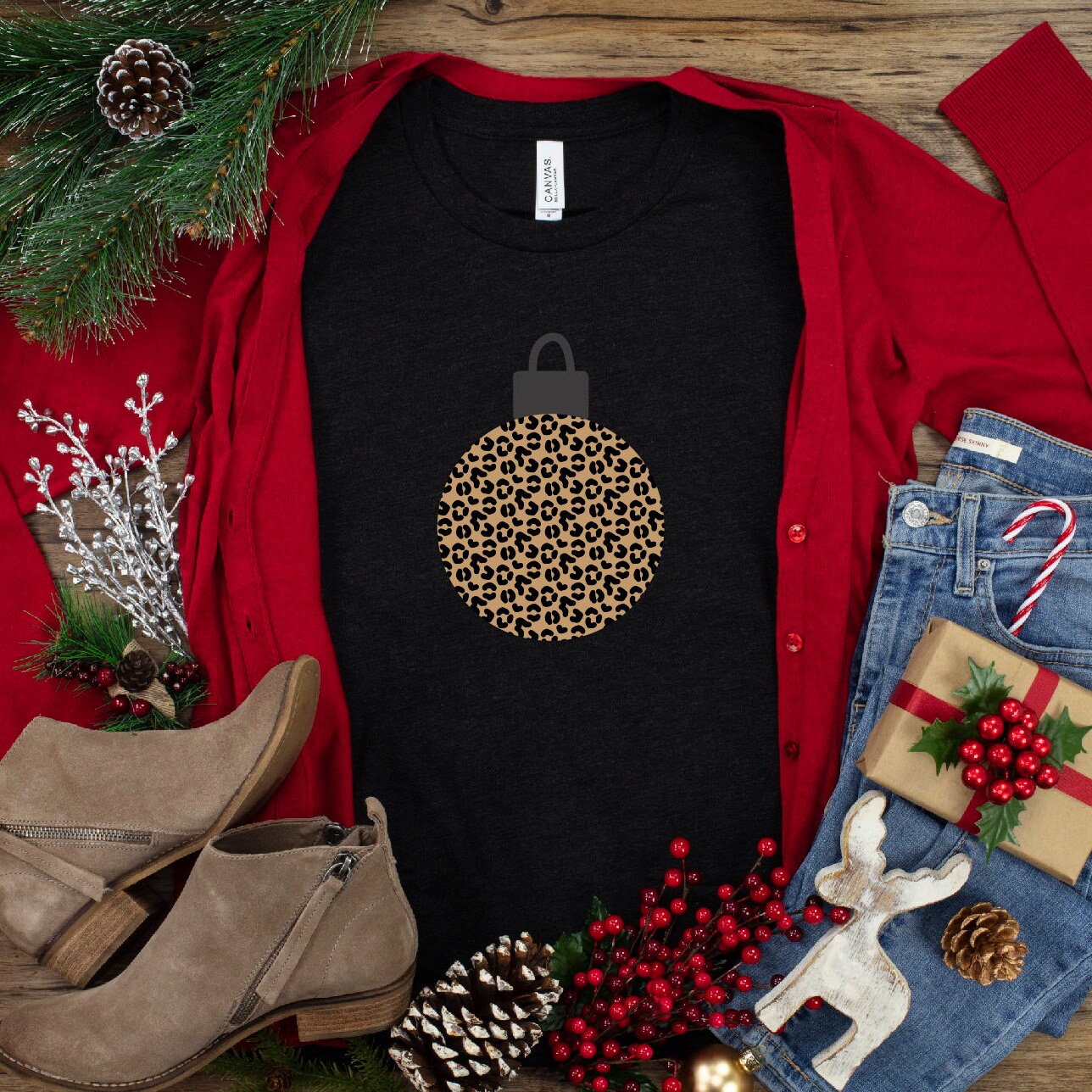 Ornament SVG Leopard Print SVG Leopard Christmas SVG - Etsy