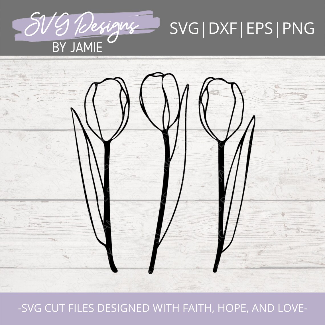 Flower SVG Tulip SVG Spring SVG Flowers Svg Tulips Svg - Etsy