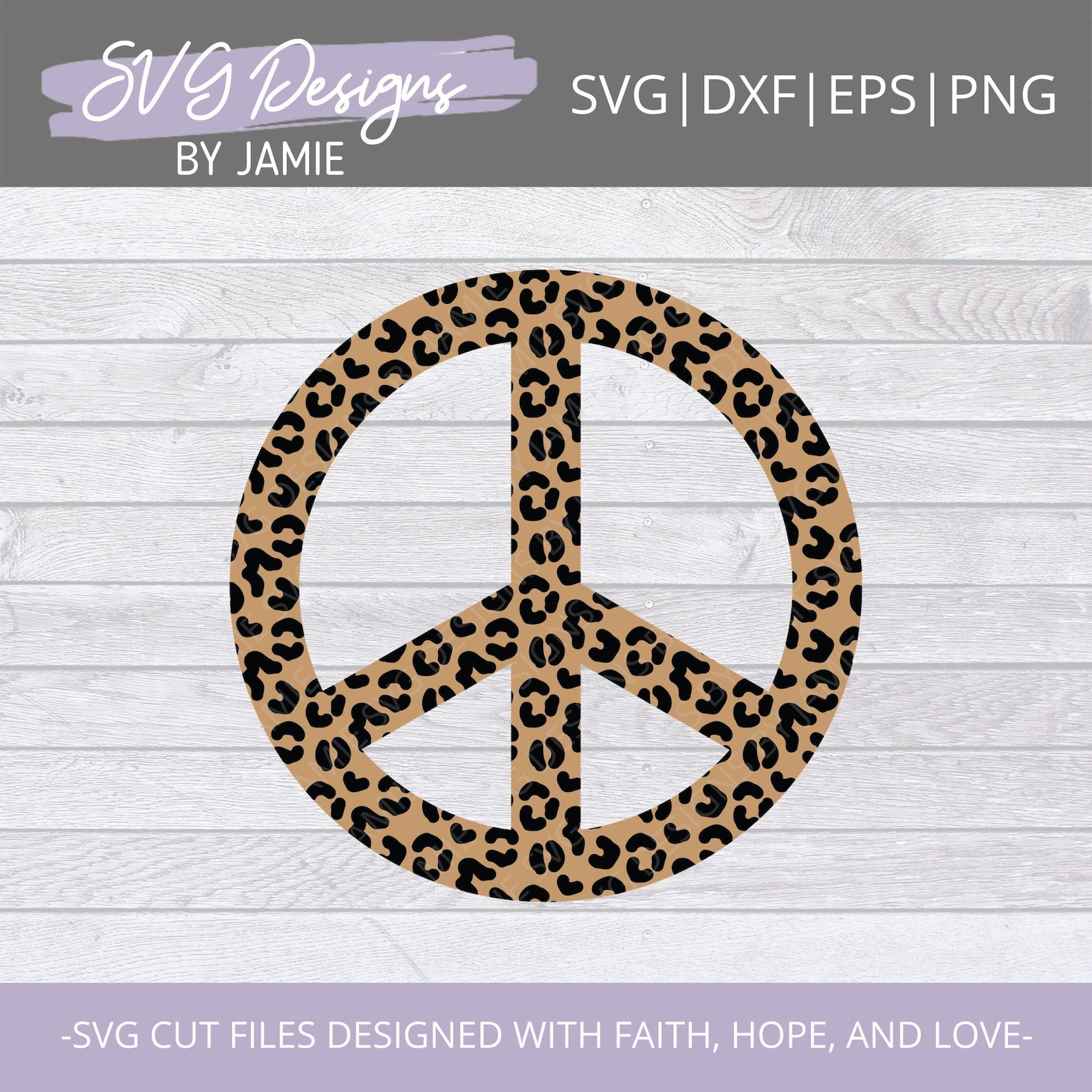 Peace Sign SVG Peace SVG Leopard Print SVG Hippie Svg | Etsy