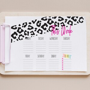 Printable Weekly Calendar PDF - Weekly Planner - PDF Calendar ...