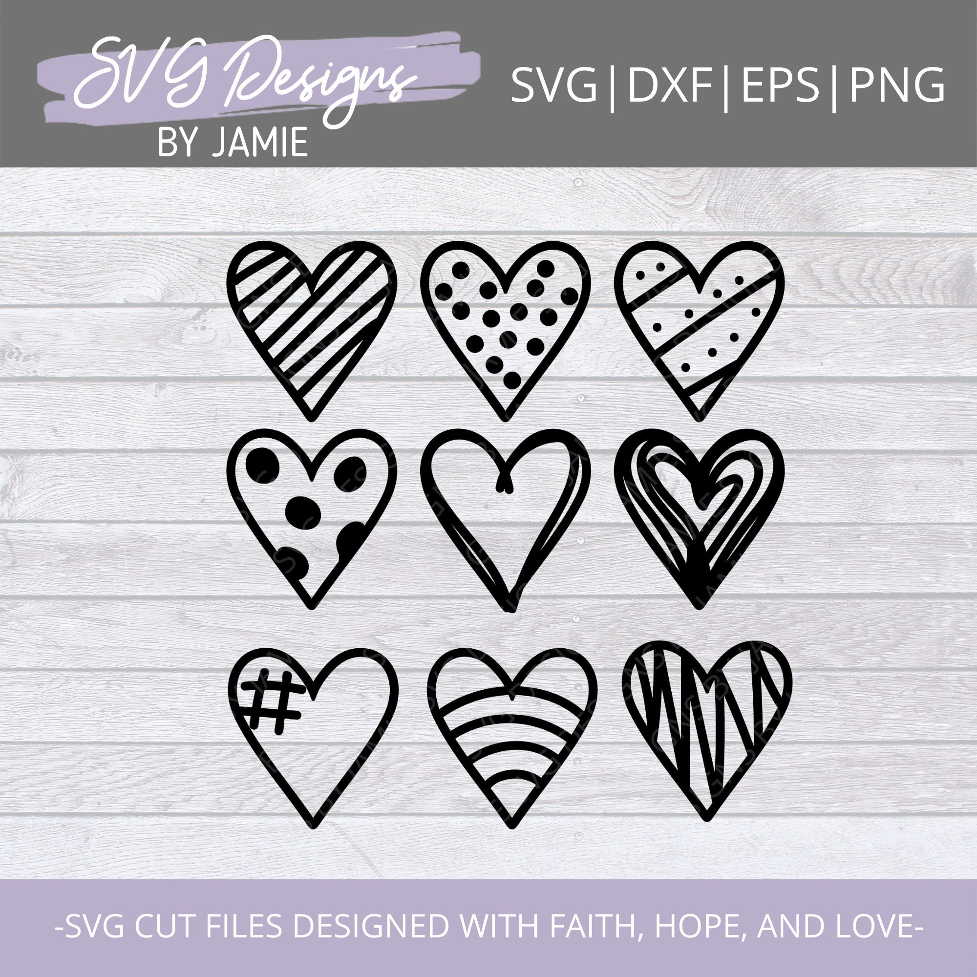 Heart SVG Bundle Valentine SVG Love SVG Valentines Svg | Etsy