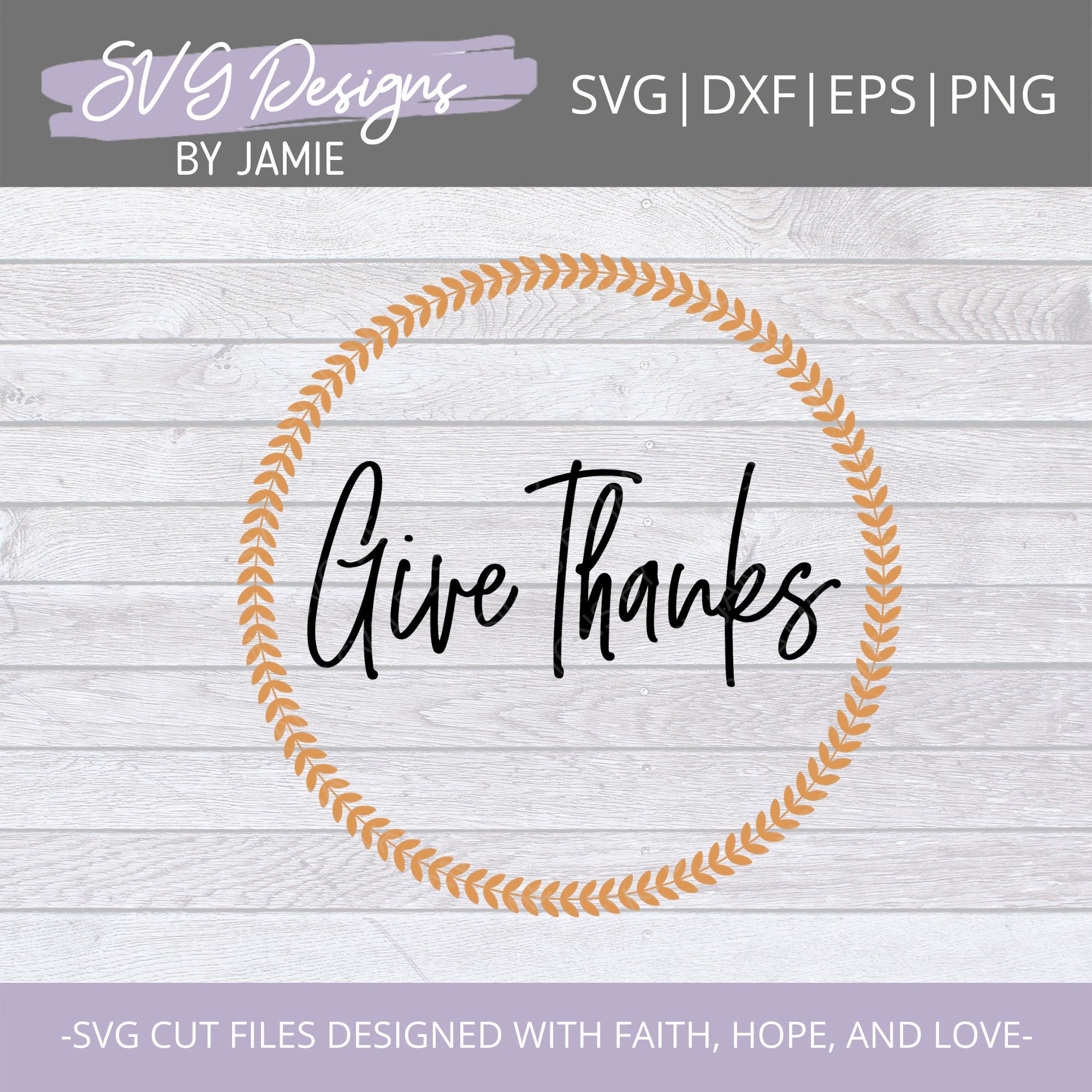 Give Thanks SVG Thankful SVG Autumn SVG Give Thanks Cut | Etsy