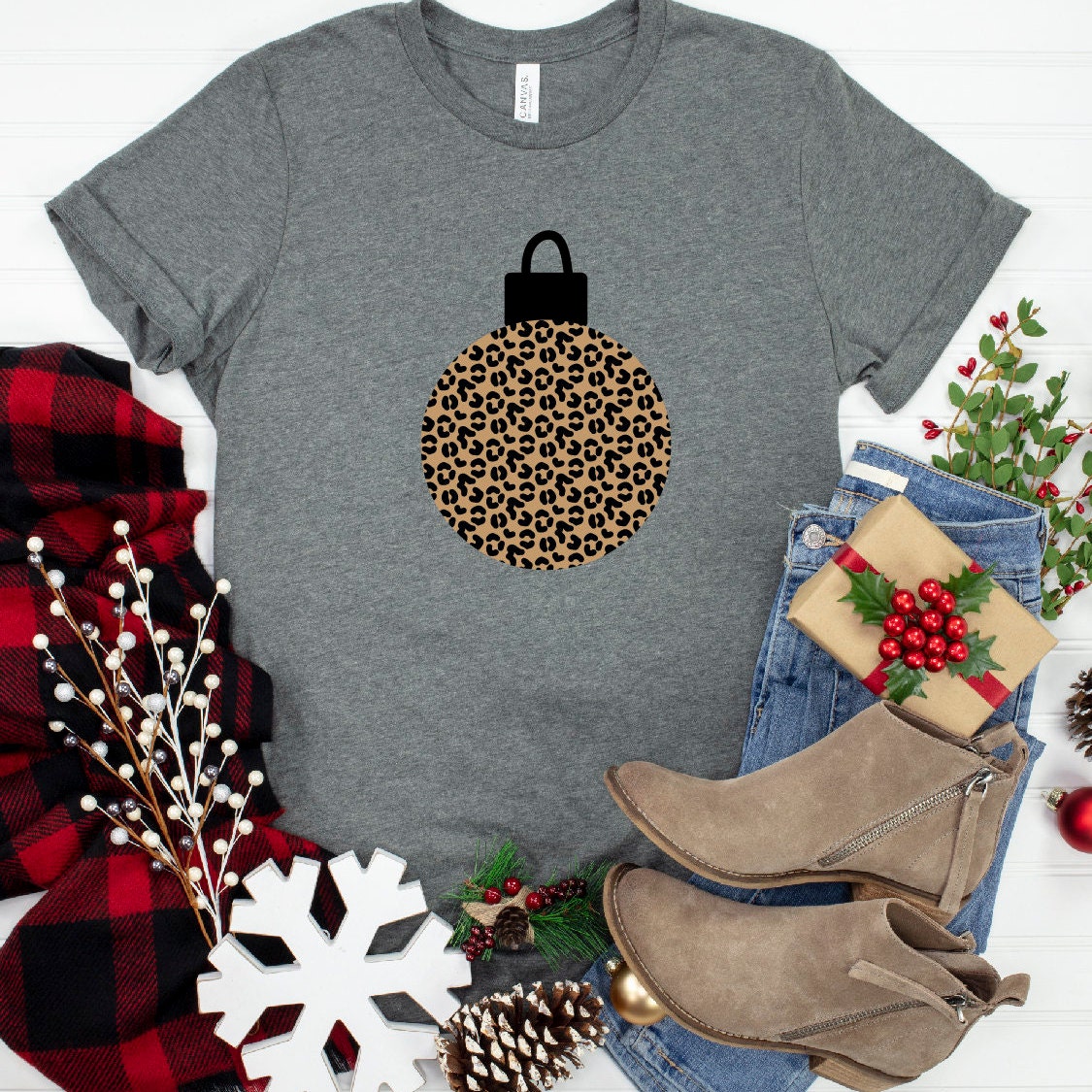 Ornament SVG Leopard Print SVG Leopard Christmas SVG | Etsy