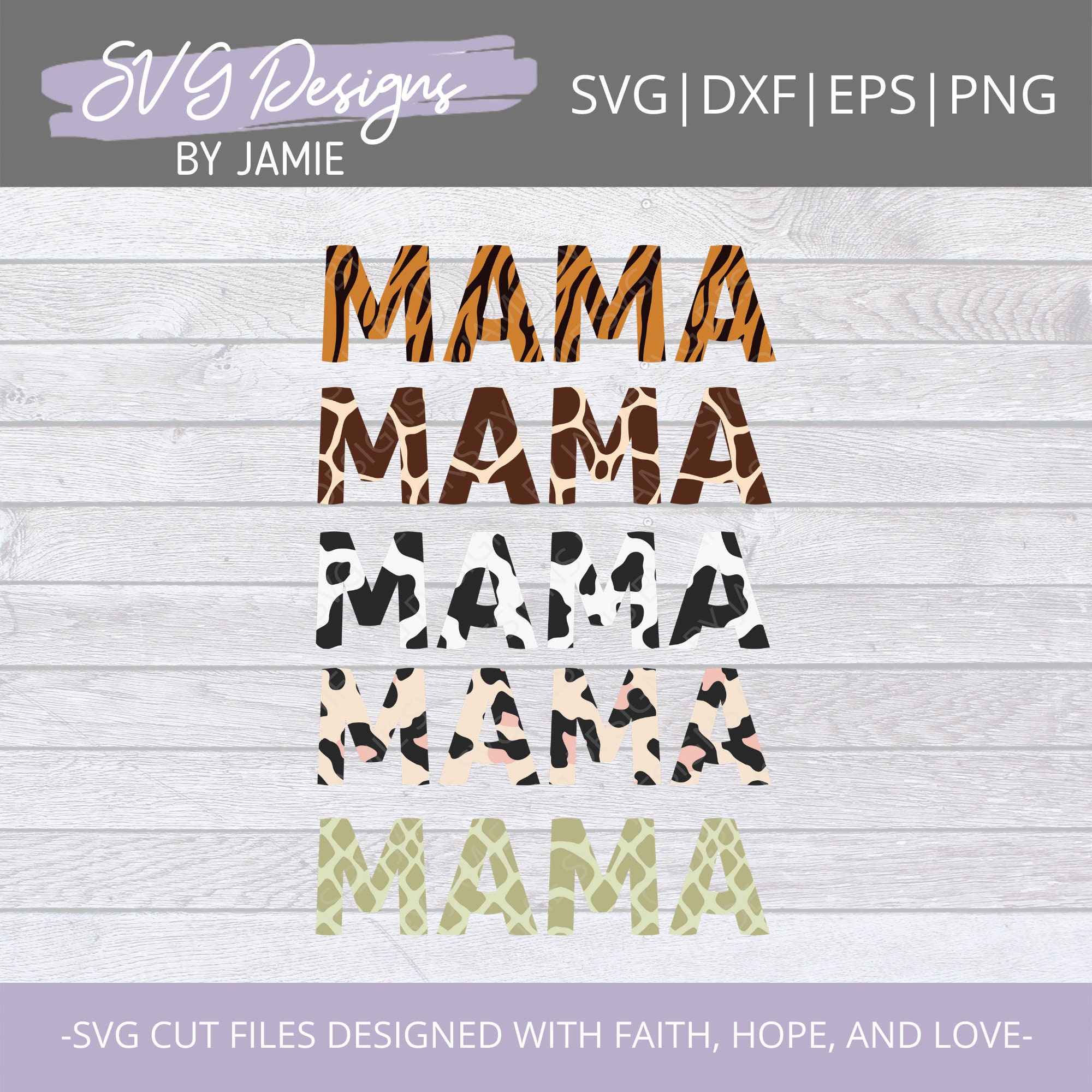 Mama SVG Bundle Mommy SVG Mom Life SVG Animal Print Svg | Etsy